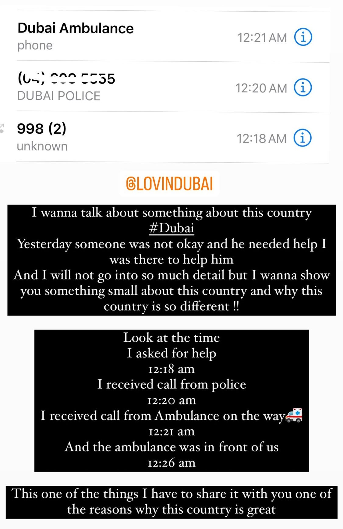 Dubai Emergency Services Needed Just 8 Minutes To Aid A Person Last Night