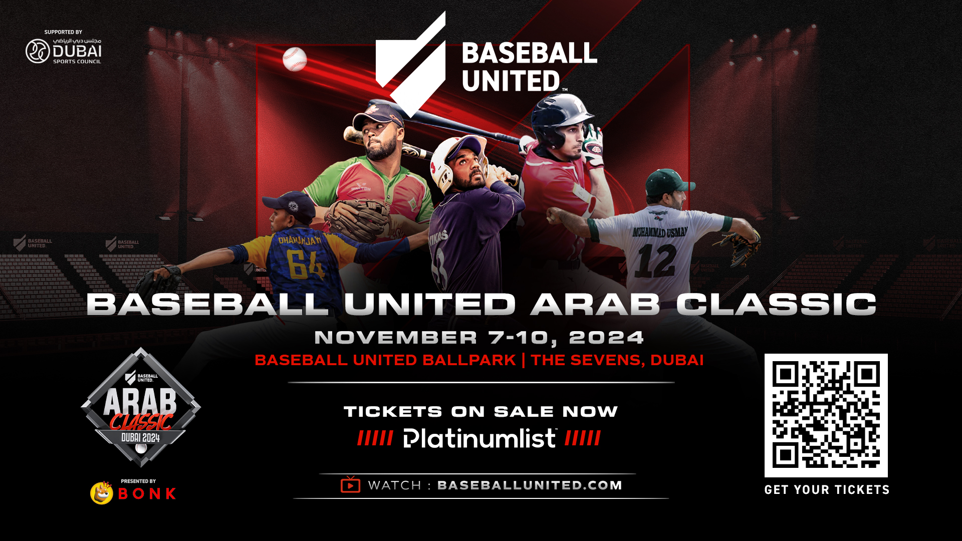 AED50 Tickets For Baseball United’s Arab Classic Are On Sale Now!