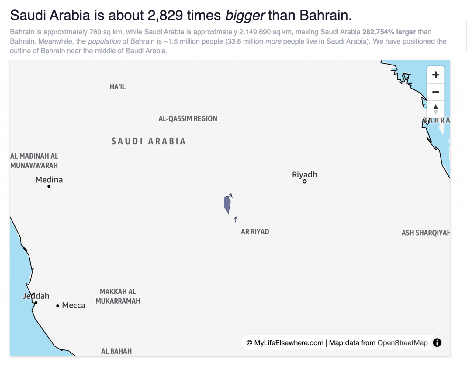 Bahrain's Size Compared To Other Countries Will Absolutely Blow Your Mind!