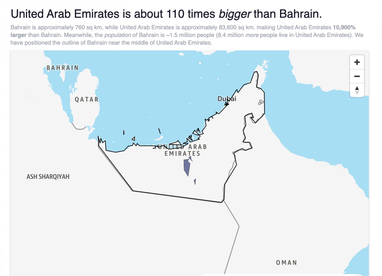 Bahrain's Size Compared To Other Countries Will Absolutely Blow Your Mind!
