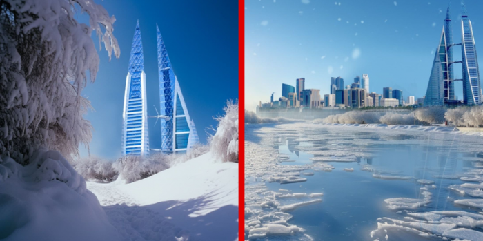 Incredible Edits Reveal The Magic Of A Snowy Winter In Bahrain!