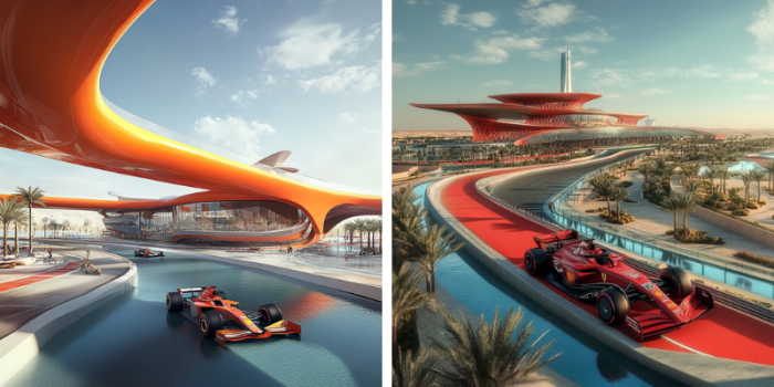 AI Reimagines Bahrain's Iconic F1 Track In Different Scenarios