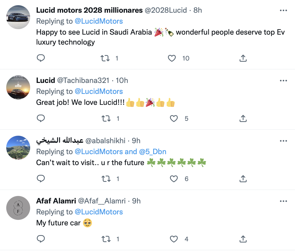 People Reacted With Utmost Excitement To Lucid Motors' New Riyadh Studio