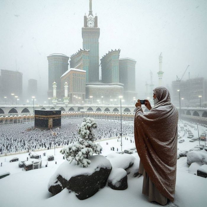 Makkah's Snowy Views: AI Envisions A Winter Wonderland In The Holy City!